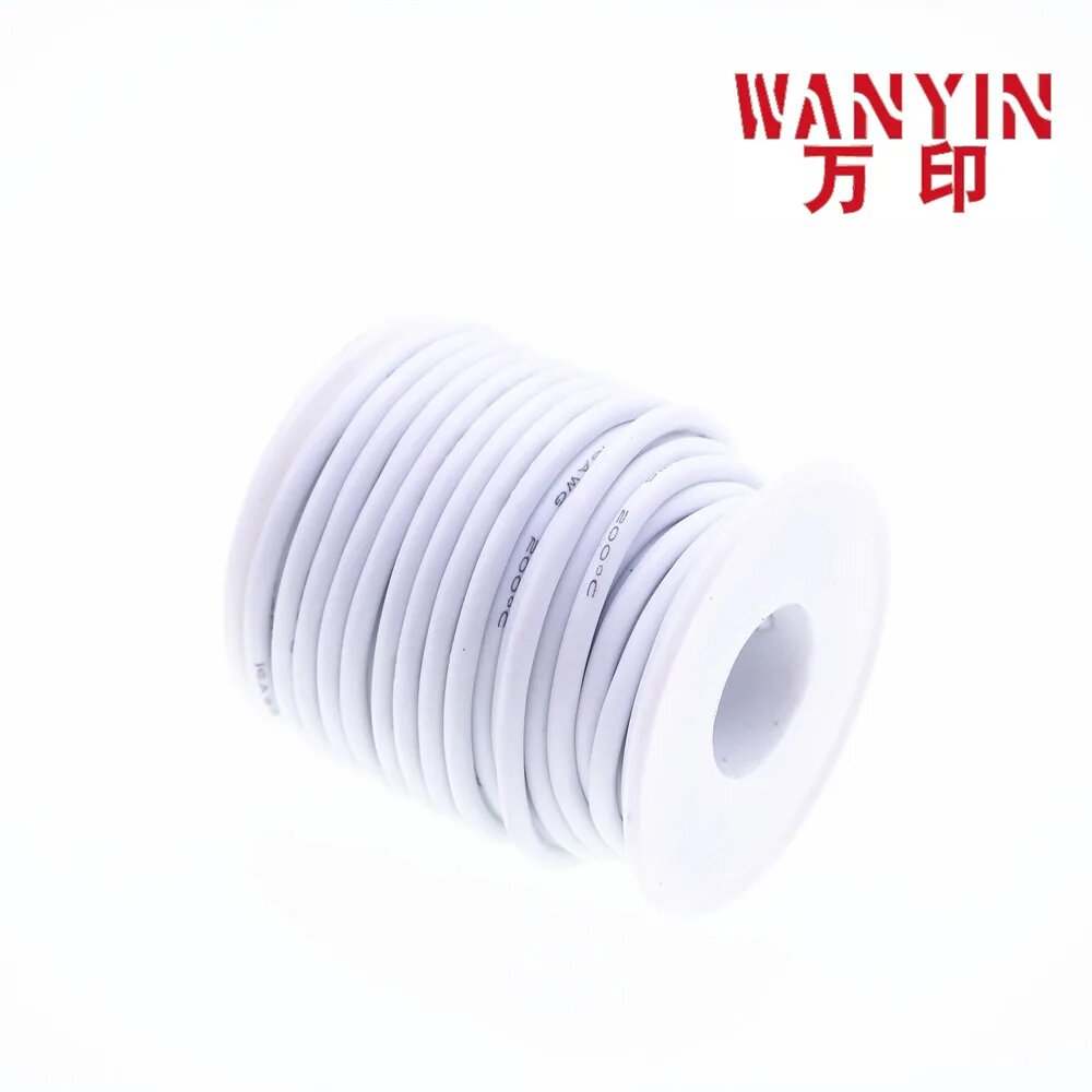 50 метров/10 метров Высокое качество термостойкий кабель провод мягкий силиконовый провод 12AWG 13 14 15 16 17 18 20 22AWG Бесплатная доставка 30 AWG 50 meters, белый