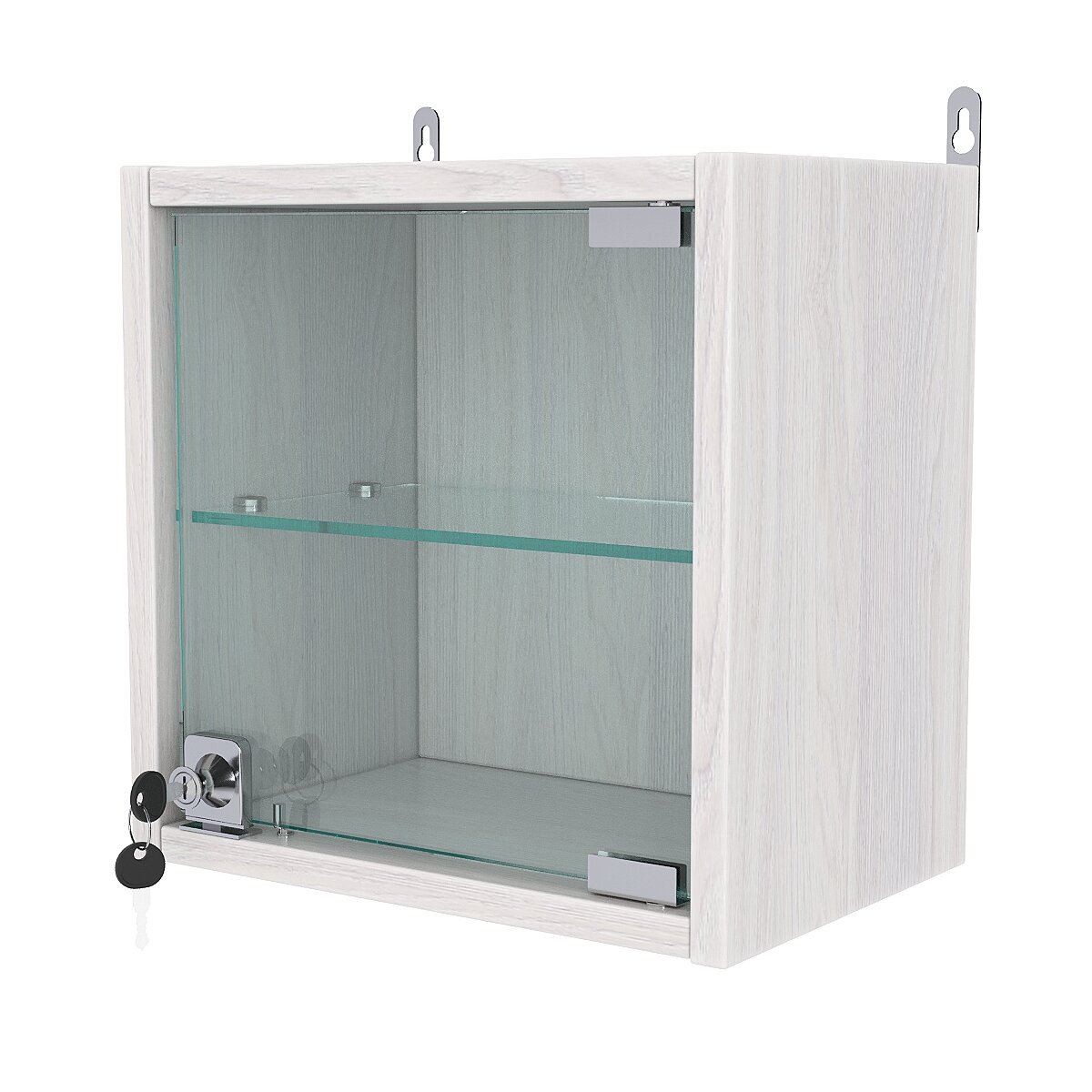 Витрина настенная "мини" 30*30*20, Ясень Анкор светлый - U31104