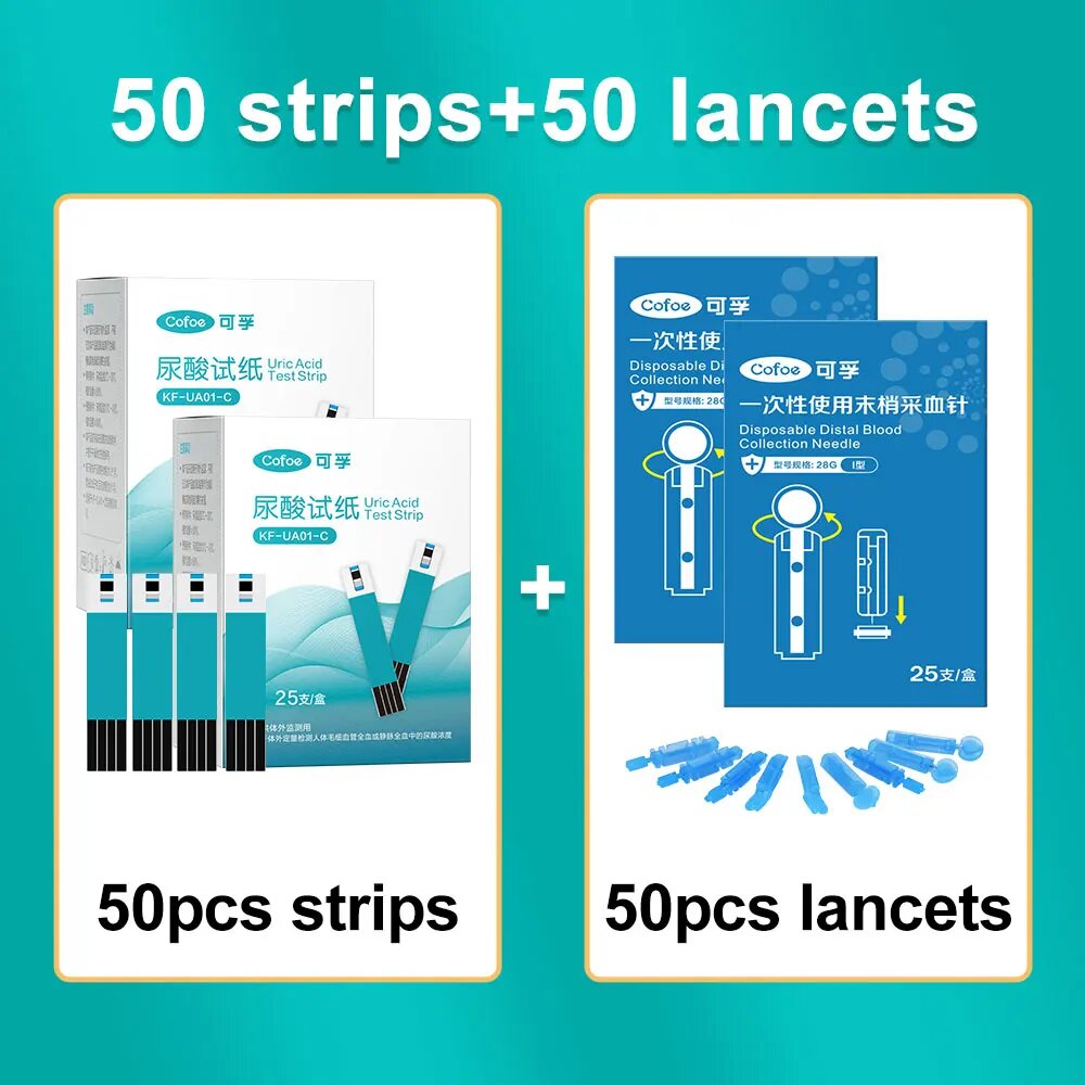 Монитор мочевой кислоты Cofoe 50test strips set