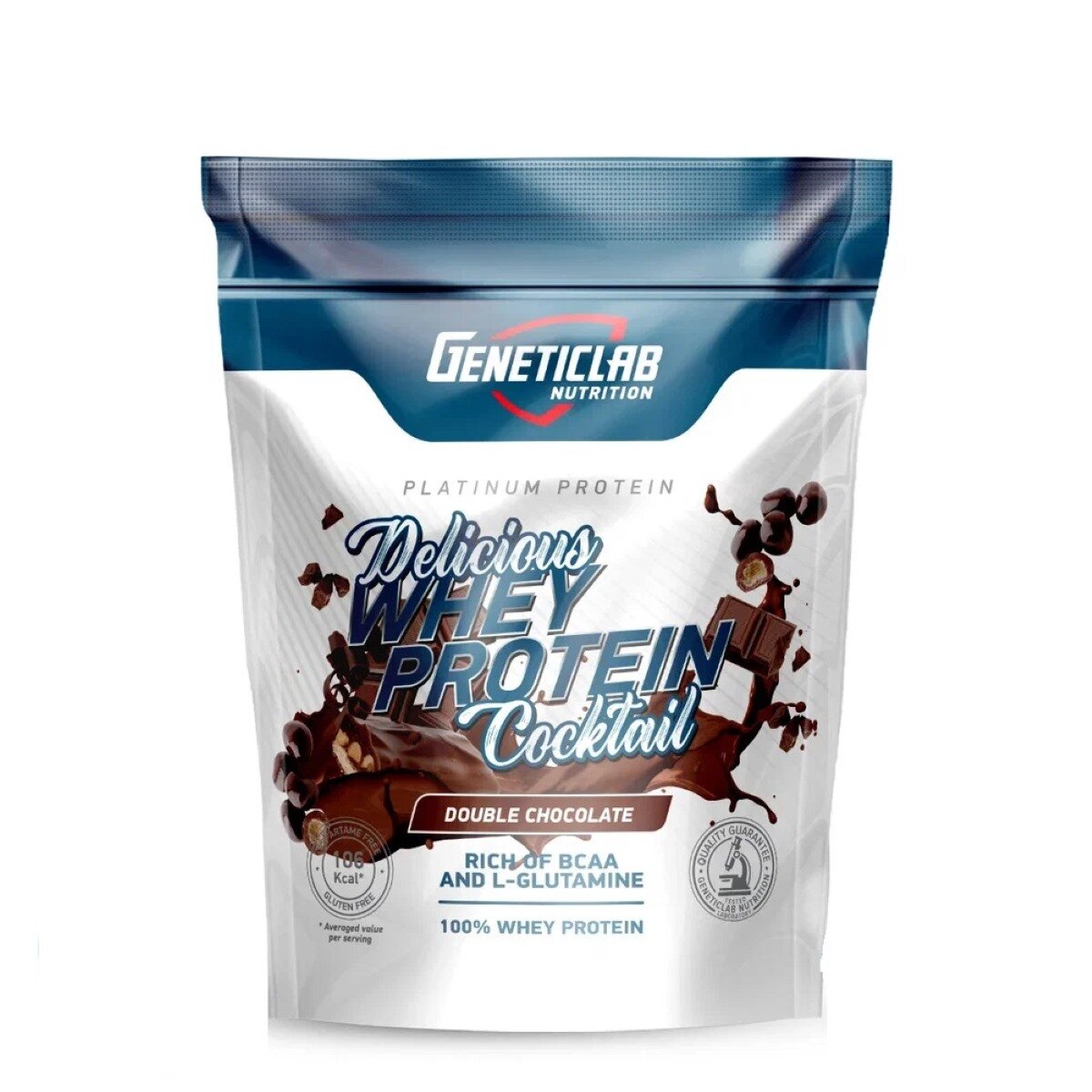 Сывороточный протеин GeneticLab Delicious Whey, 900 гр, двойной шоколад