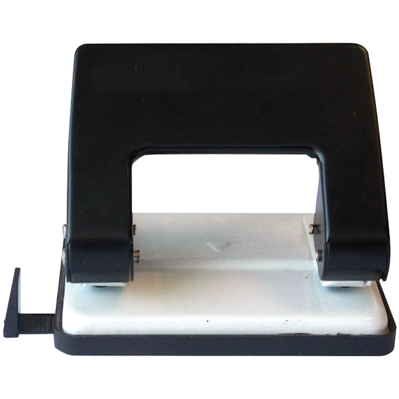 Дырокол Веrlingo до 20 л. "Universal", металлический, черный, с линейкой