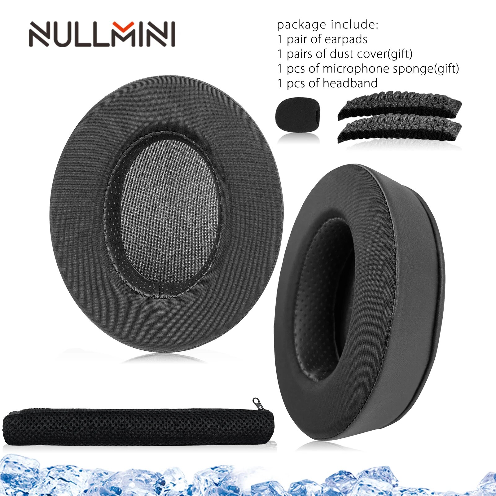 Сменные амбушюры Nullmini Logitech G Pro X, черные, band A