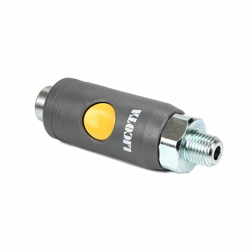 Licota SR20PM Пневматический разъем, быстросъемный, двухкомпонентный, с предохранителем 1/4" внешняя резьба