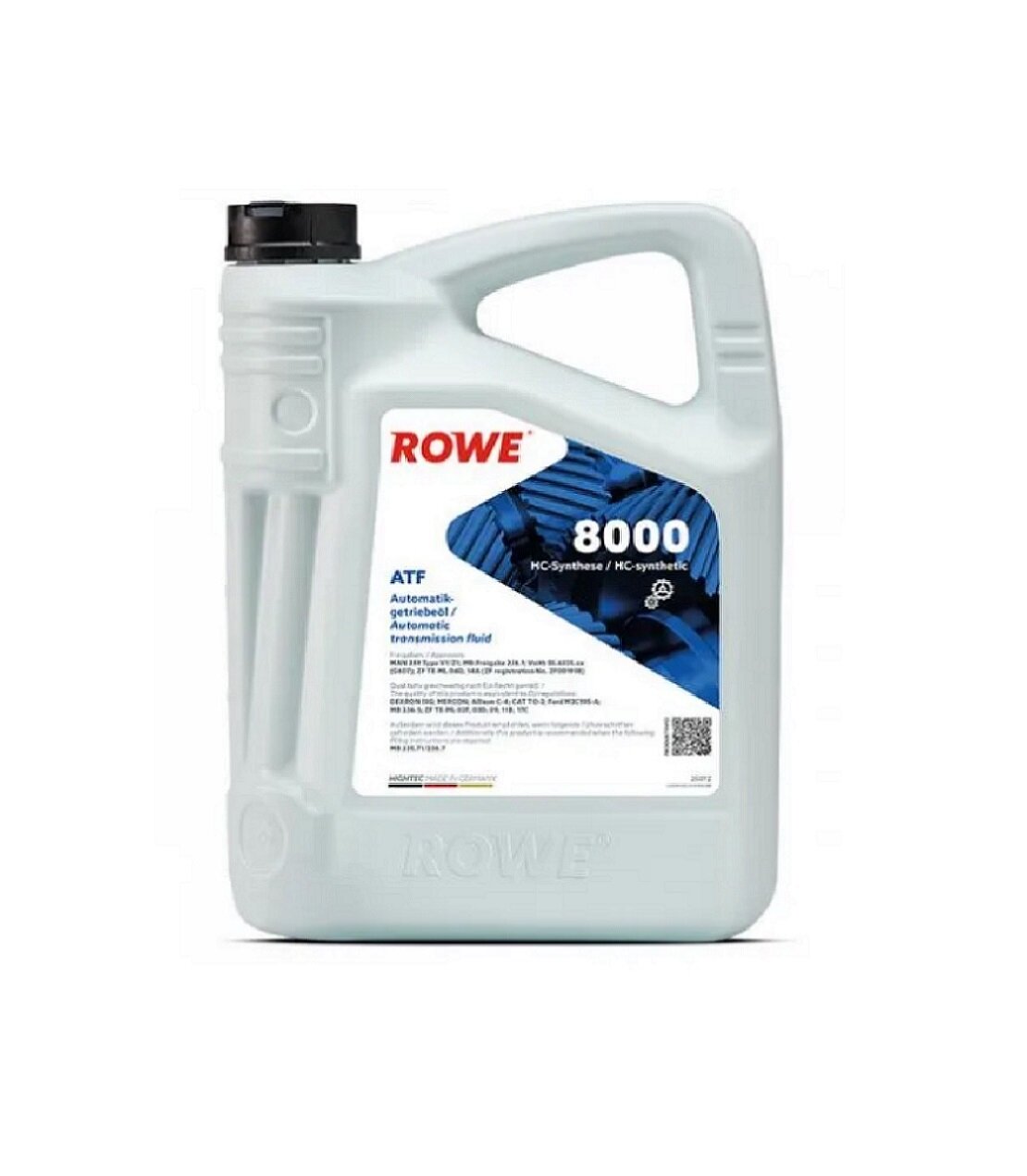 Масло трансмиссионное синтетическое для АКПП ROWE ATF 8000, 5 литров канистра
