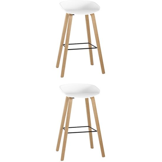 Стул барный Stool Group LIBRA, белый, деревян. ножки (2 шт/уп)