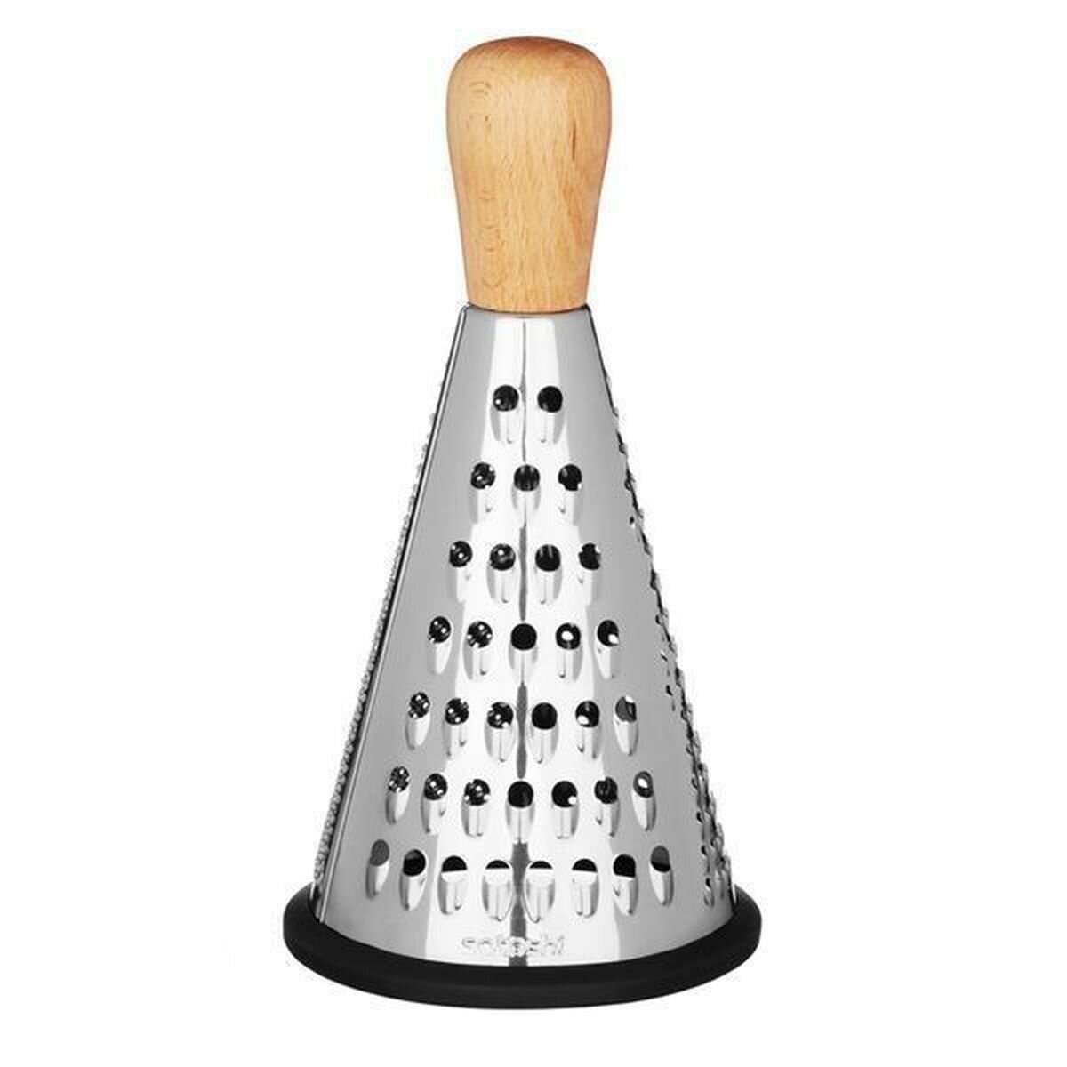 Терка 4-х сторонняя 20см, нерж. сталь, деревянная ручка Satoshi