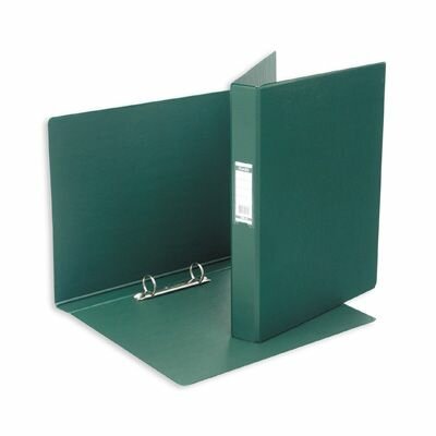 Папка на 2-х кольцах Strong Line, А4, 25/35мм, картон/ПВХ, темно-зеленая