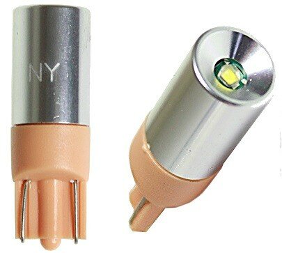 Светодиод 12V T10 1SMD (CREE) в алюмин. корп. CANBUS base: W2.1*9.5d 1.44W 30lm TM NORD YADA