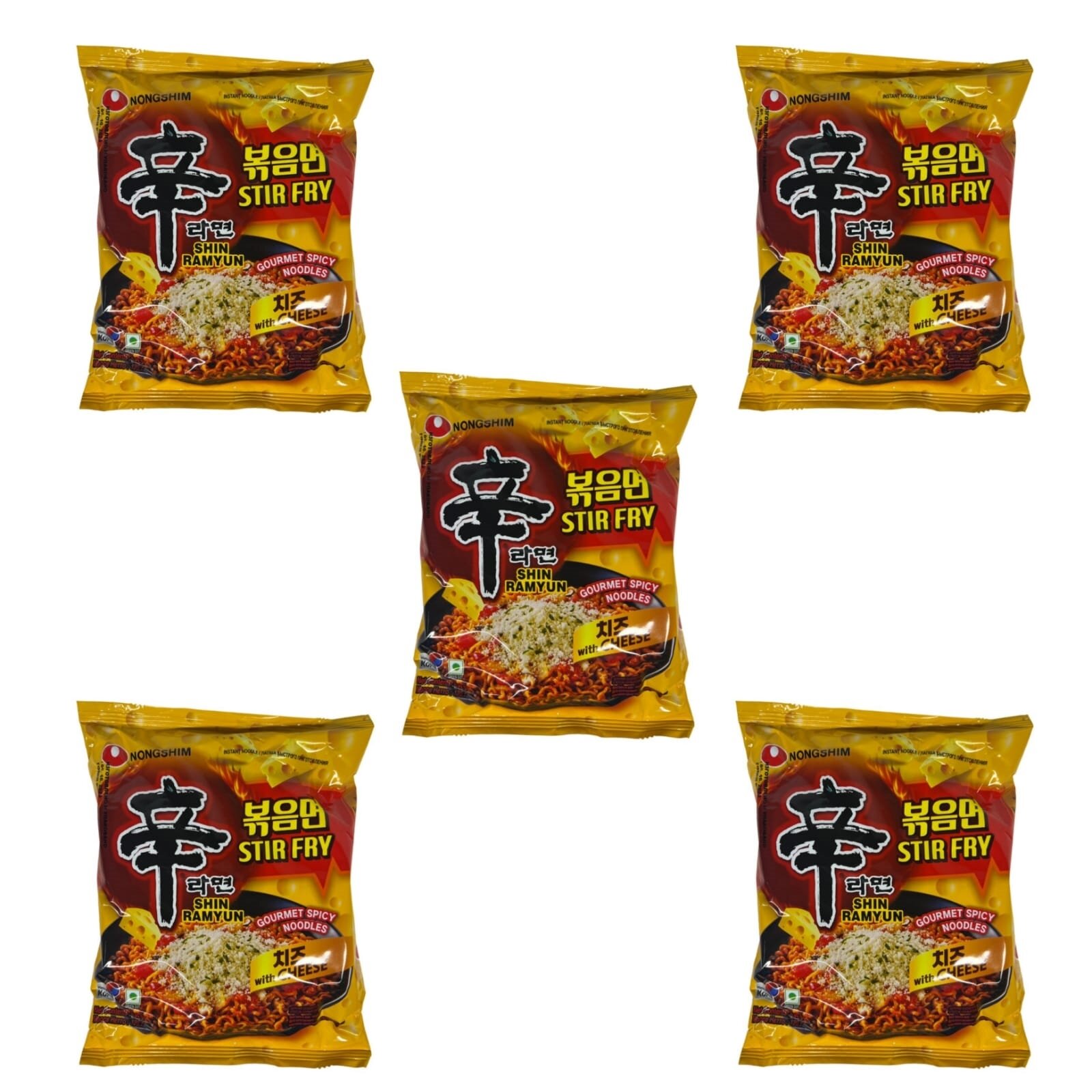 Лапша жареная с сыром Nongshim Stir Fry Cheese 136 г 5 шт