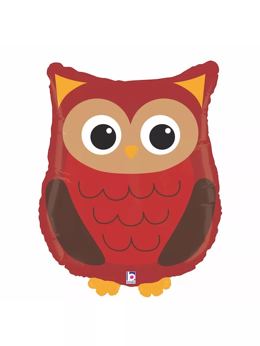 Сова, фольгированный шар (26"/66 см ) 1 шт. / GRABO, Италия