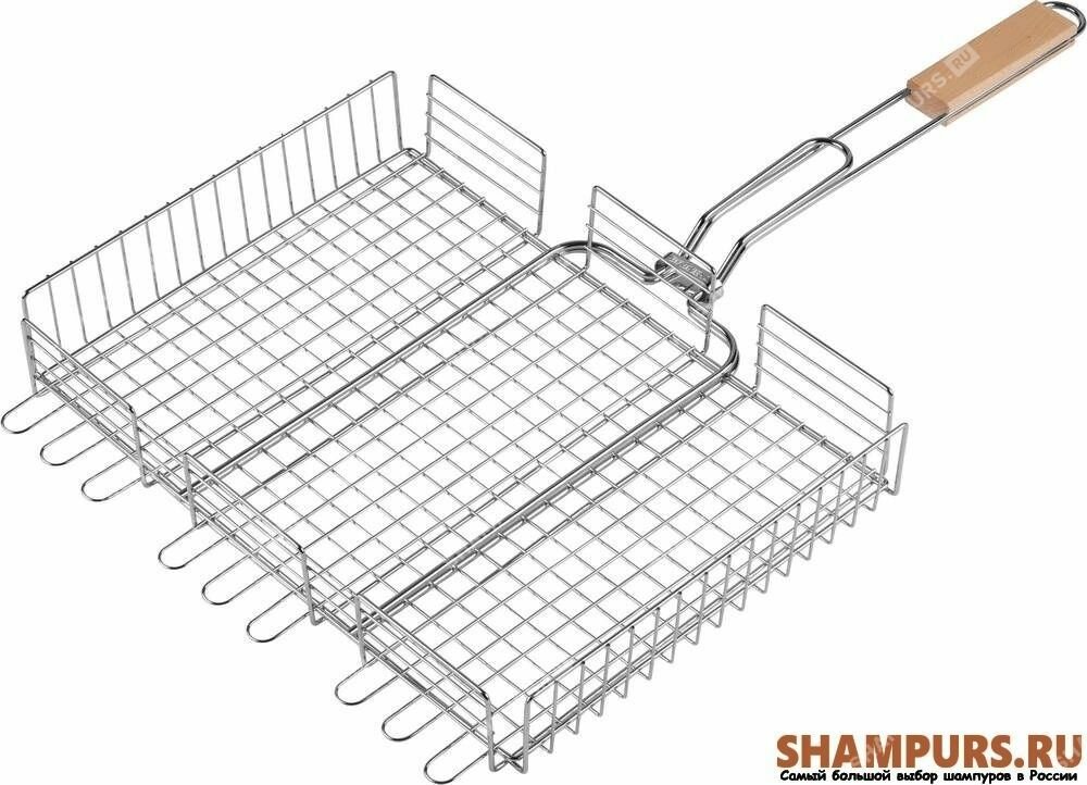 Профессиональная сетка для барбекю из толстого нержавеющего прута 33 см на 32 см