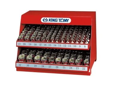 4572SR Стенд с торцевыми головками 1/2", 5/16"-1&1/4", серия 4335S, 136 предметов KING TONY 4572SR