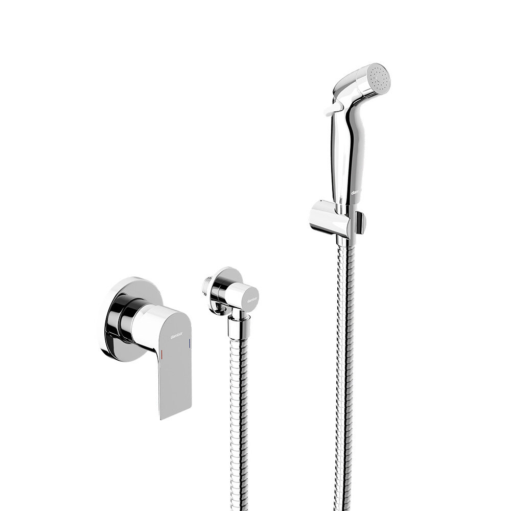 477510000 Damixa Apollo Смеситель, монтируемый в стену, с гигиеническим душем, хром