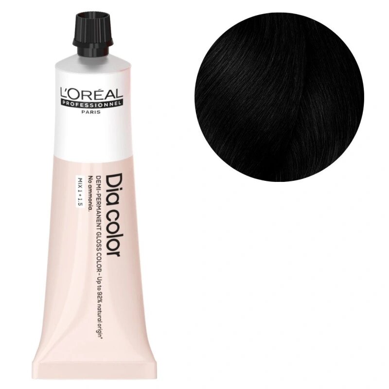 Краска для волос L'Oreal Professionnel Coloring Hair DIA Color demi-permanent gloss color, Полуперманентная глянцевая краска для волос, 1