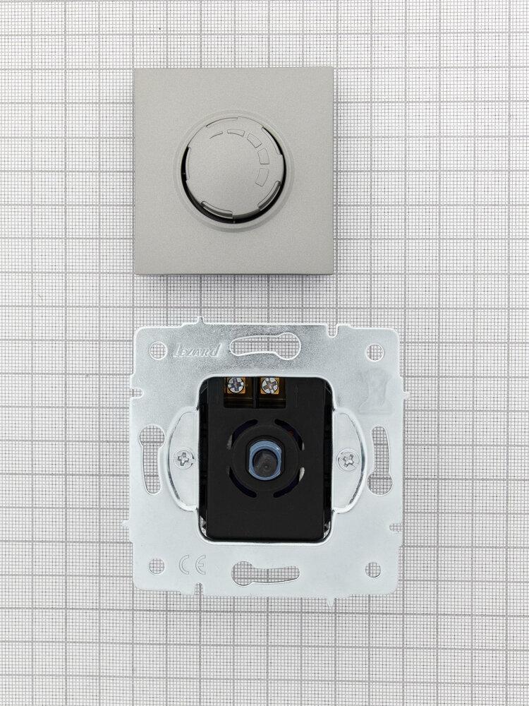 Диммер встраиваемый Lezard Vesna 1000 Вт цвет платина