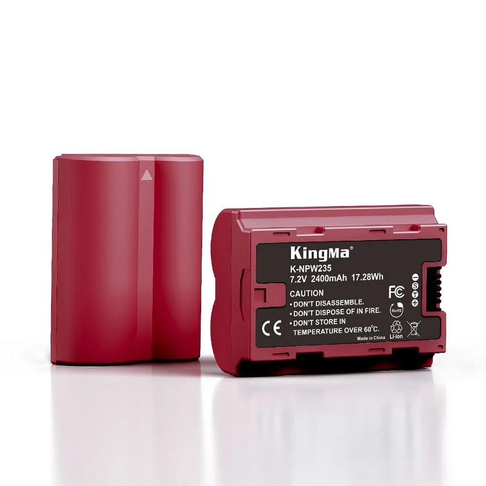 Аккумулятор KingMa NP-W235 (2400mAh) для Fujifilm + защитный кейс