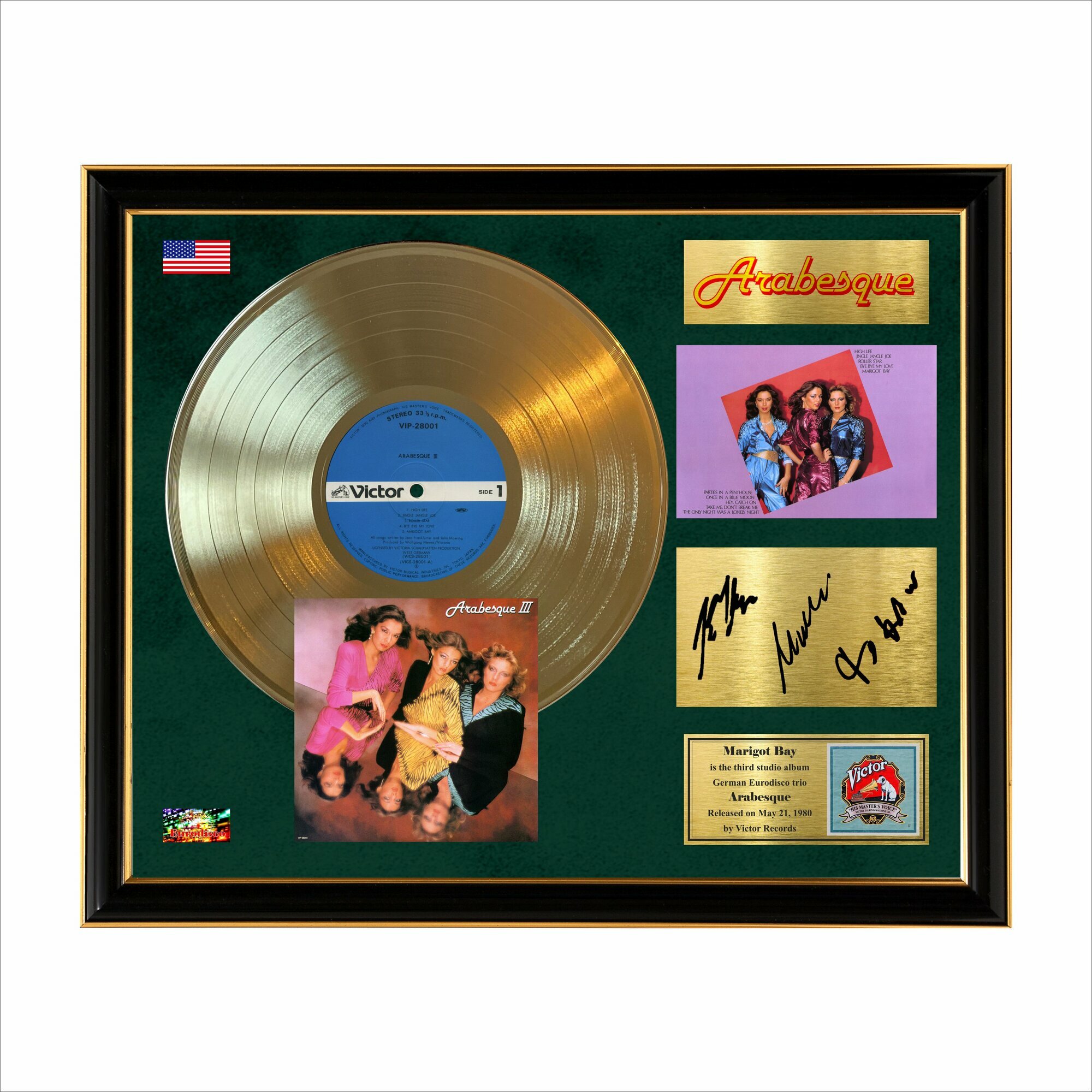 Arabesque Золотой винил в рамке