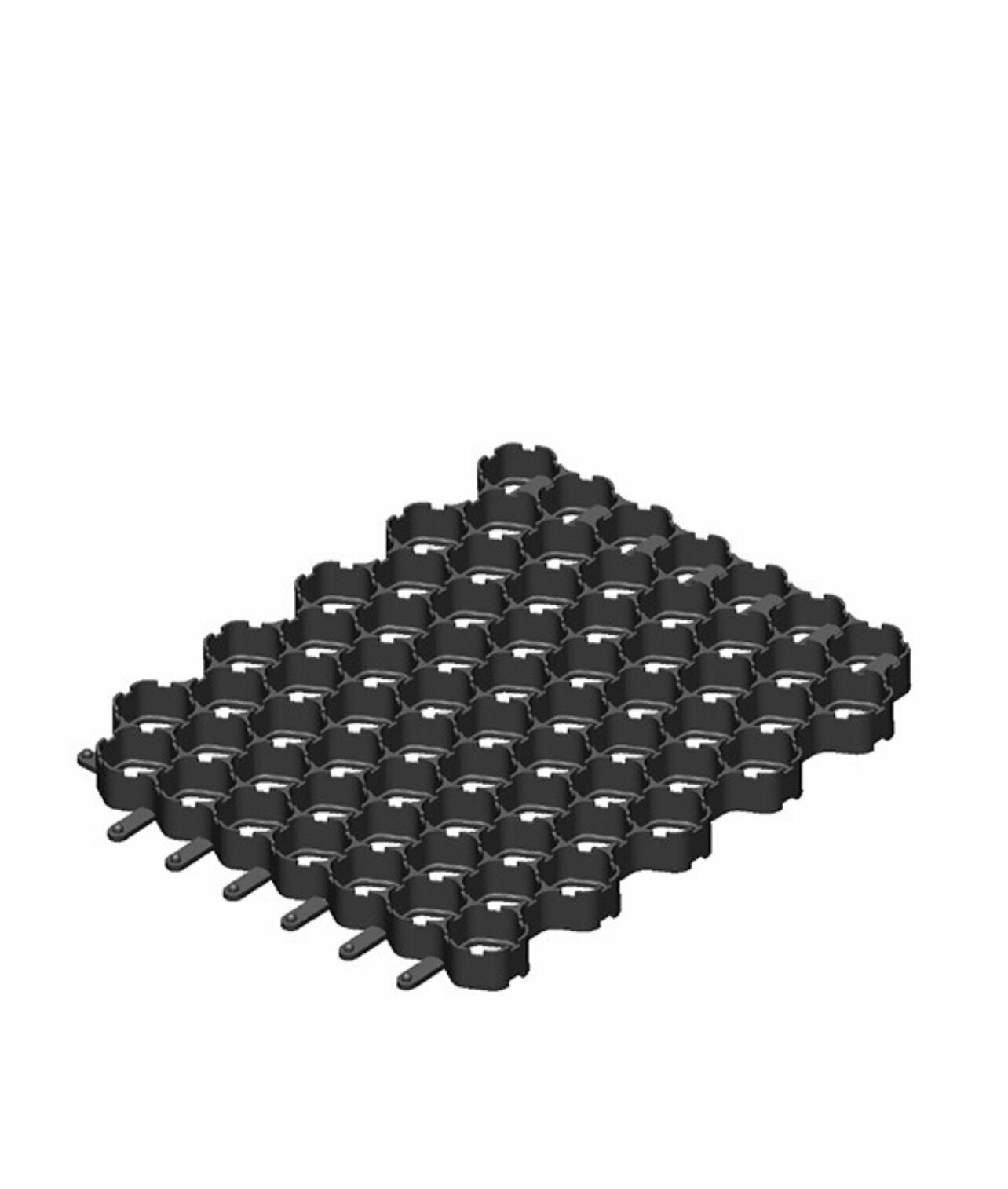 Решетка газонная пластиковая Gidrolica Eco Normal черная C250 530х430х33 мм