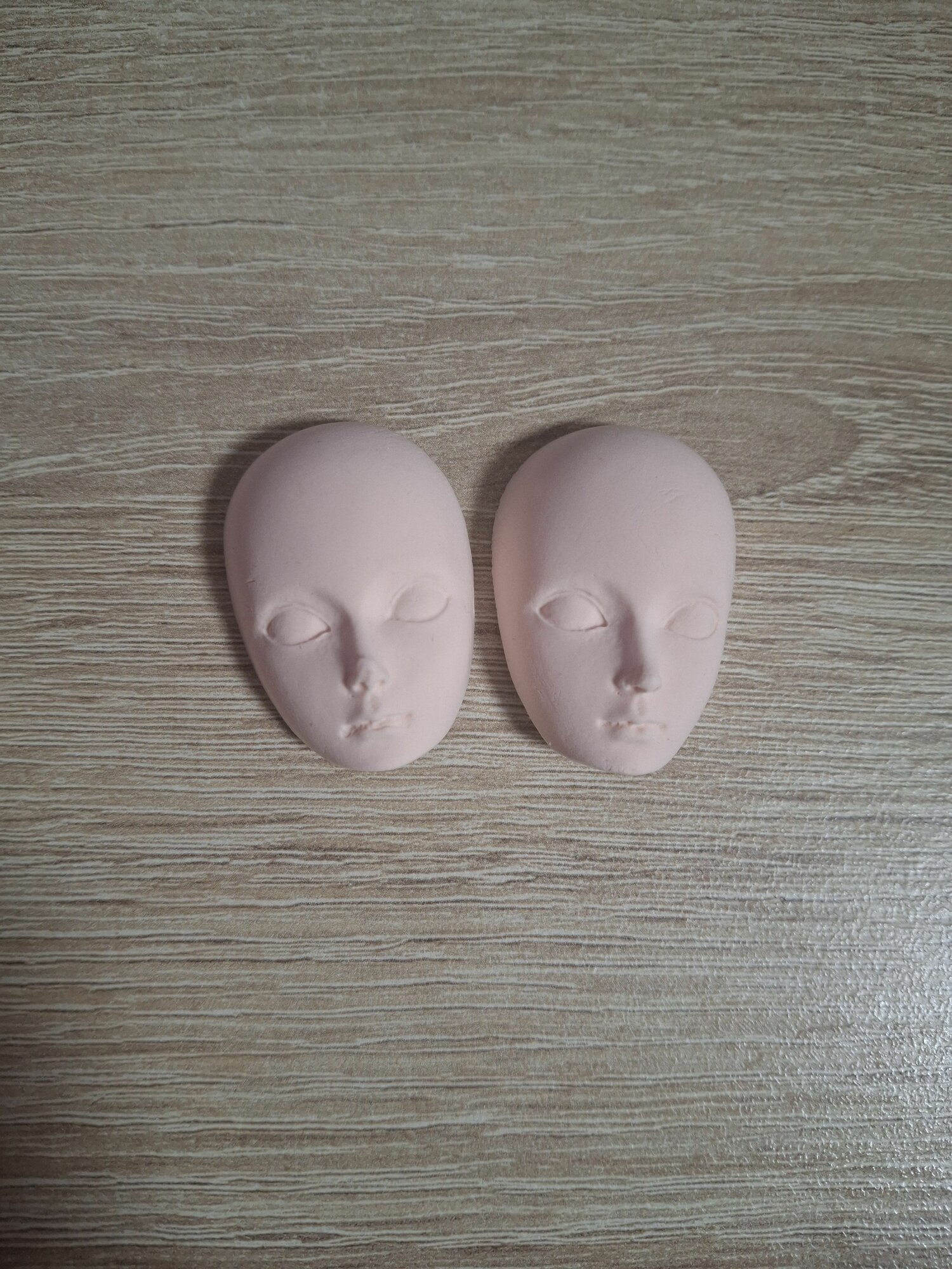 Набор лиц - 2 шт. для ватной игрушки, кукол, малыш, карапуз, озорник, мальчик, девочка снегурочка