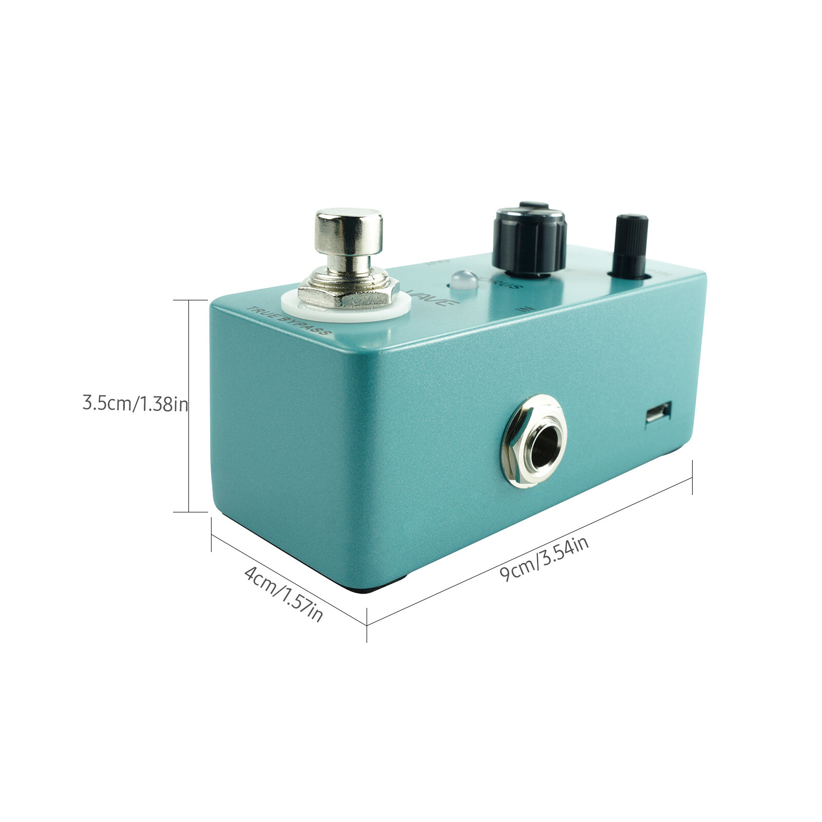 Педаль эффектов хоруса для классической гитары M-VAVE CHORUS True Bypass, аналоговый хорус, цельнометаллический корпус с регулятором громкости, глубины и скорости