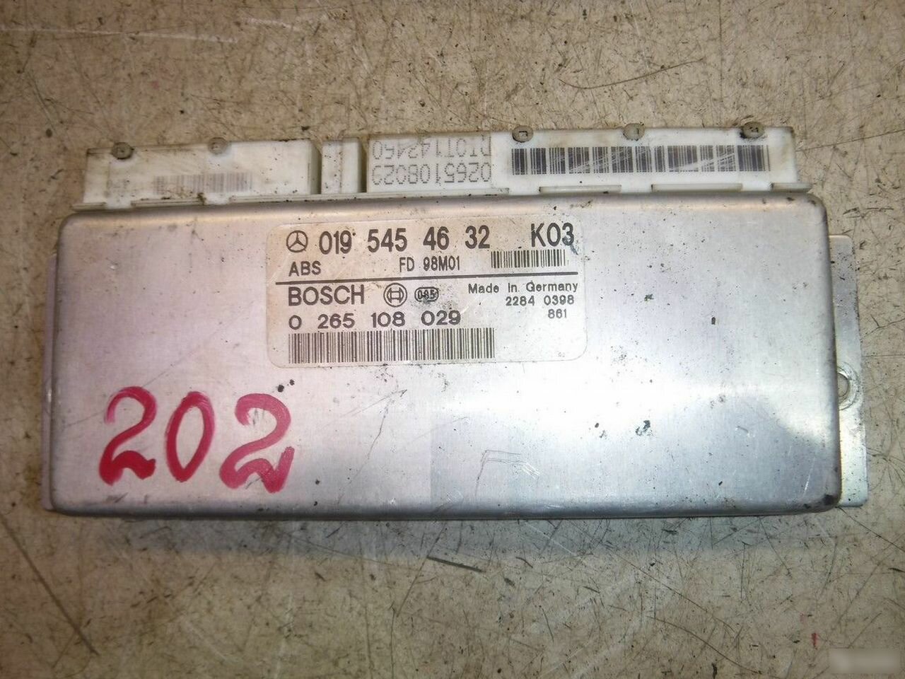 Блок управления ABS Mercedes-Benz C-класс W202/S202 (1993—1997) 0195454632 0265108029