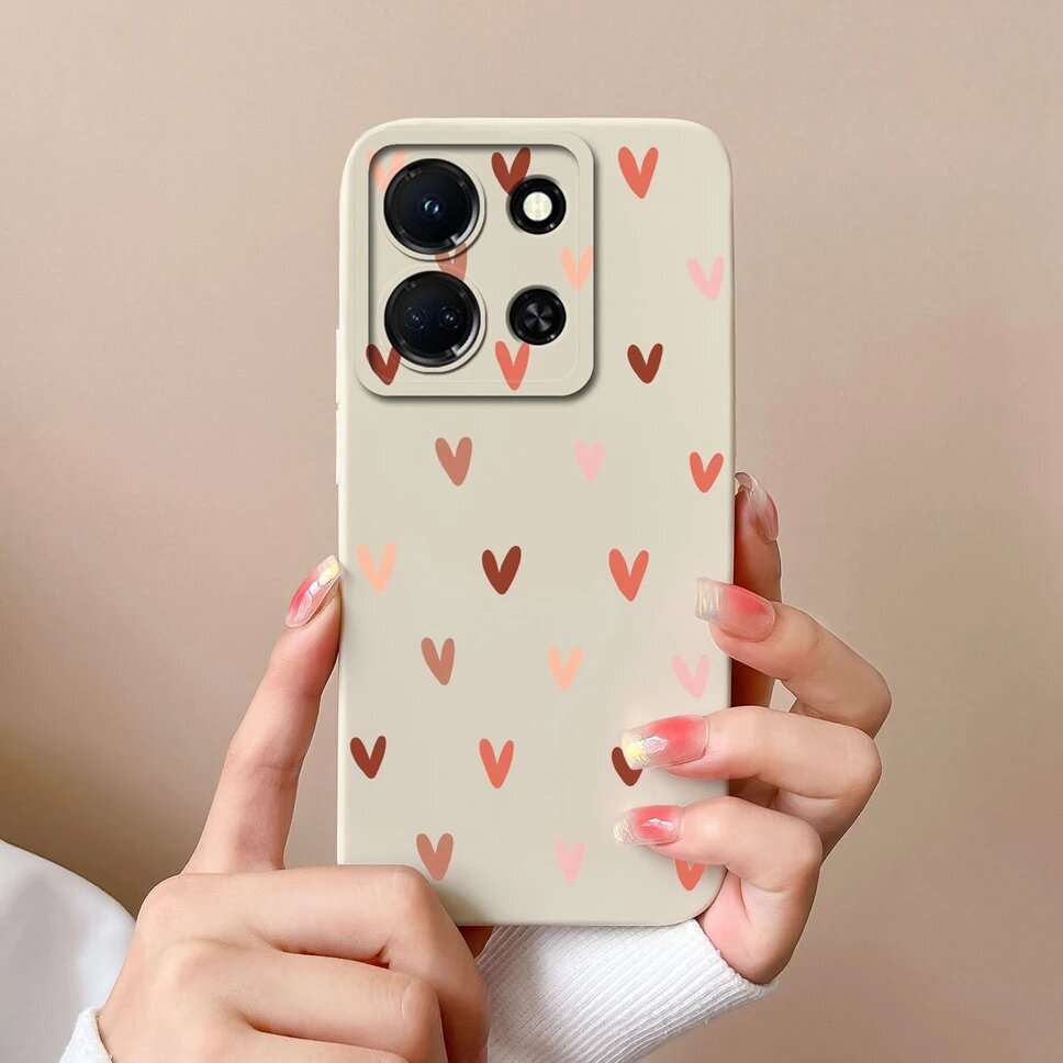 Чехол для Infinix Note 30i, TYW5, гладкий, с сердечками
