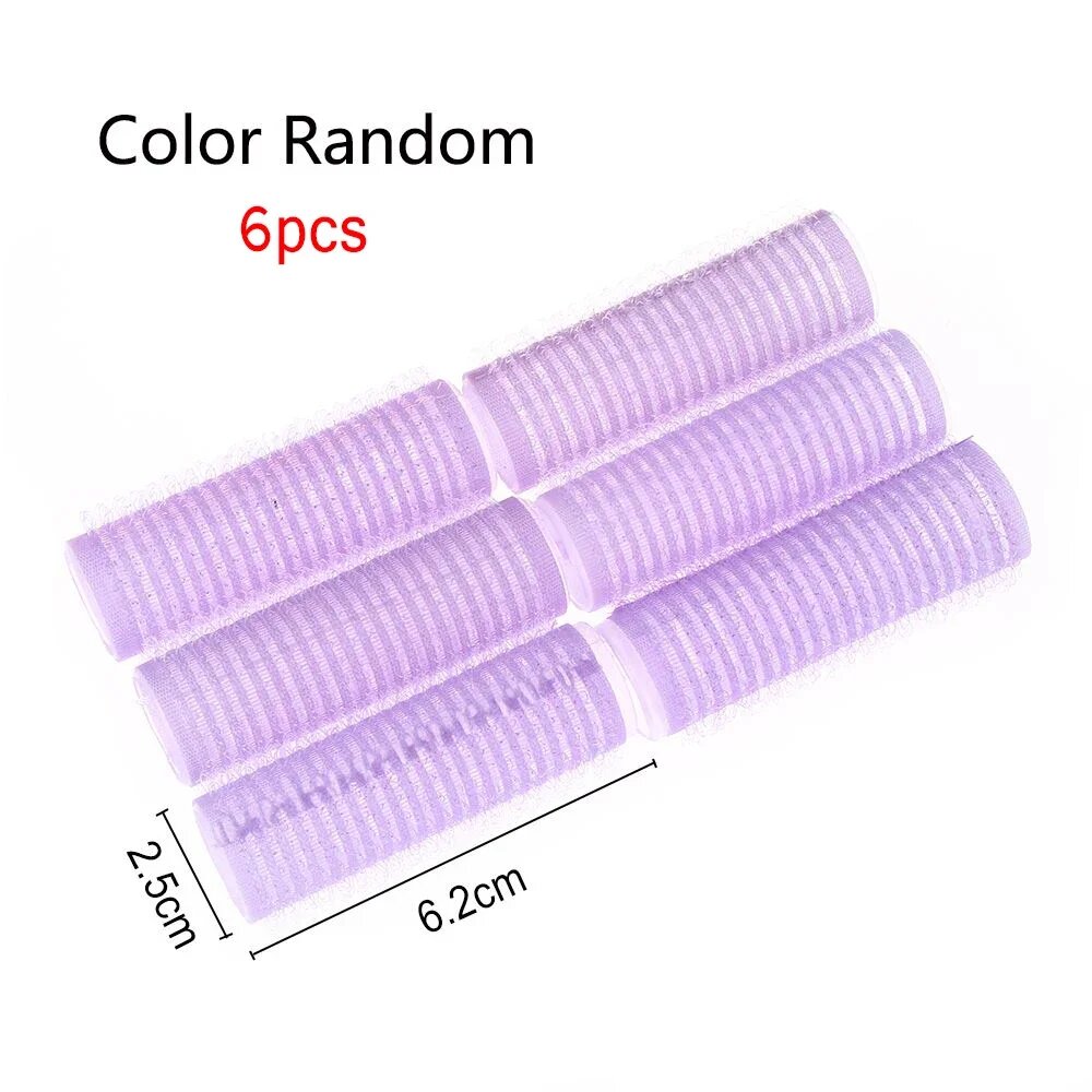Профессиональные бигуди из нейлона, случайный цвет 6pcs 05 Random Color