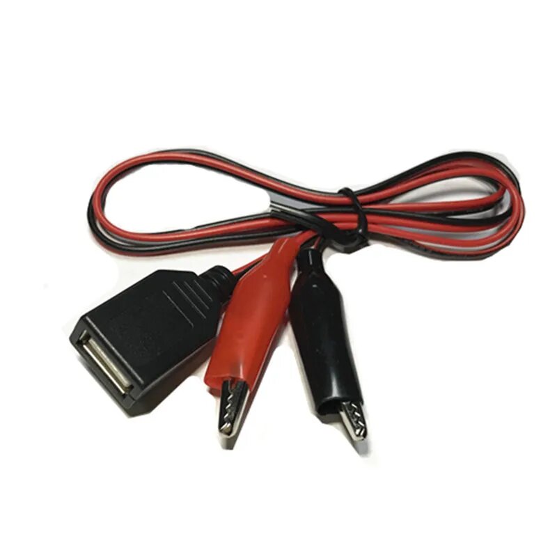 Щипковые зажимы Aideepen USB Female, 58 см, красный/черный