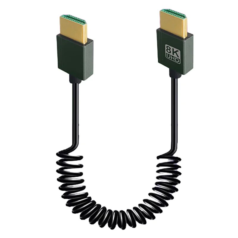 Пружинный HDMI кабель nku 2.1 HD to HD