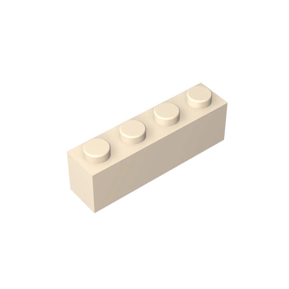 Gobricks блоки 1x4 бежевые (027), 10 штук