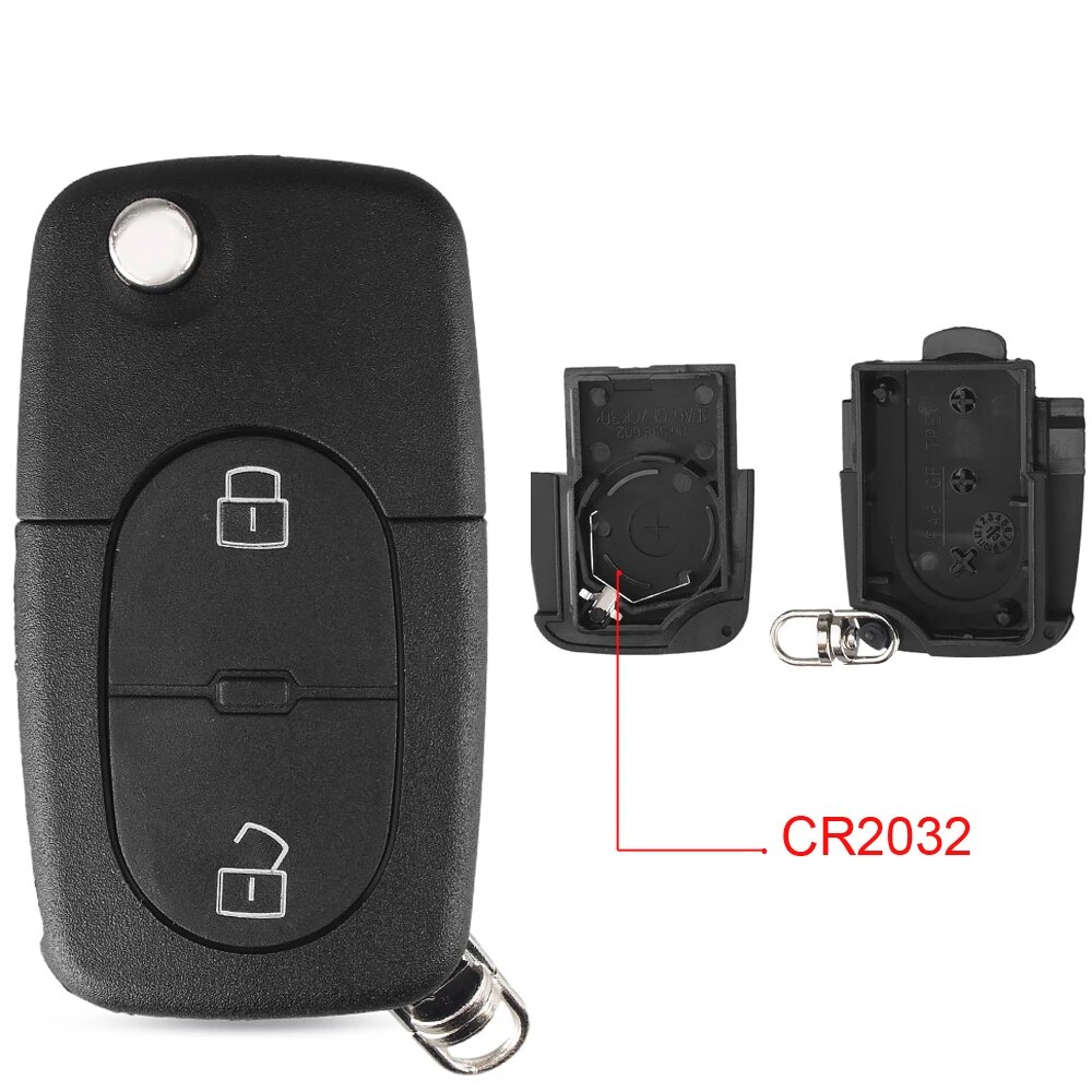 Складной дистанционный ключ-брелок для Audi TT A2 A3 A4 A6 A8, CR1616/CR2032 2 button 2032