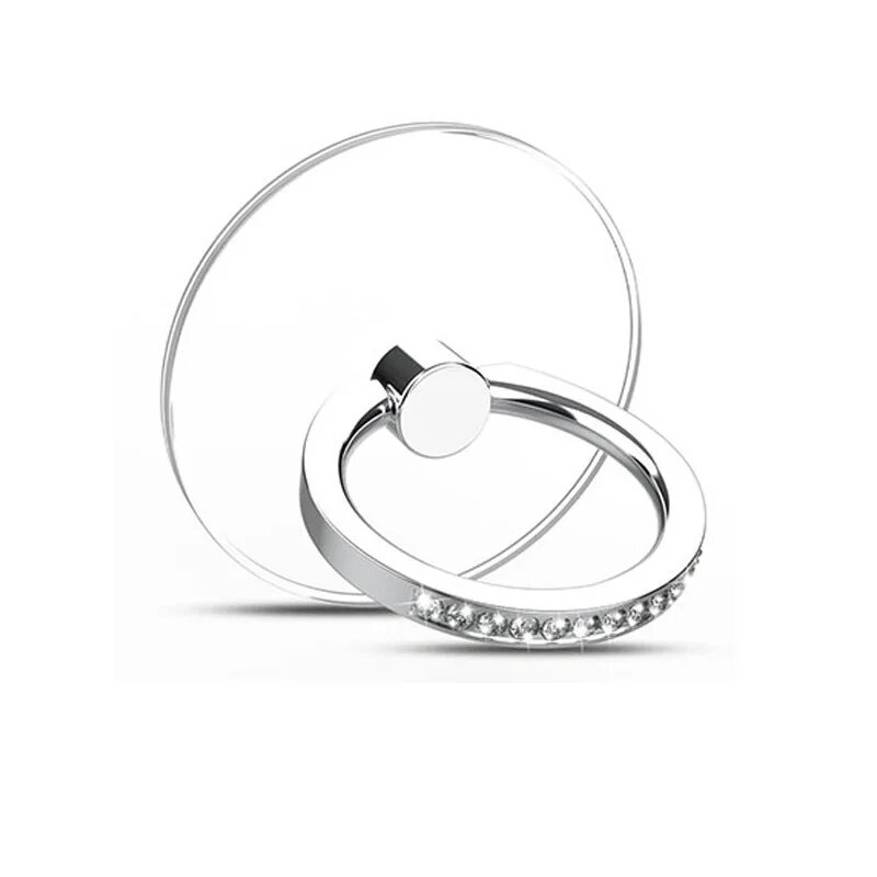 Прозрачный держатель в виде кольца на палец, кольцо со стразами, подставка для телефона, round
