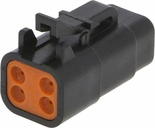 Разъем AMPHENOL ATM06-4S-BLK провод-провод ATM вилка "мама" PIN 4 IP67 на провод 1 шт