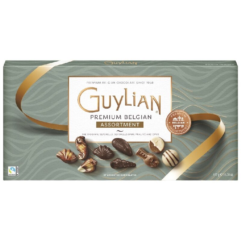 Конфеты GUYLIAN PREMIUM BELGIAN Ассорти (Морские ракушки+морские коньки из гор. шок.+опус) 417г