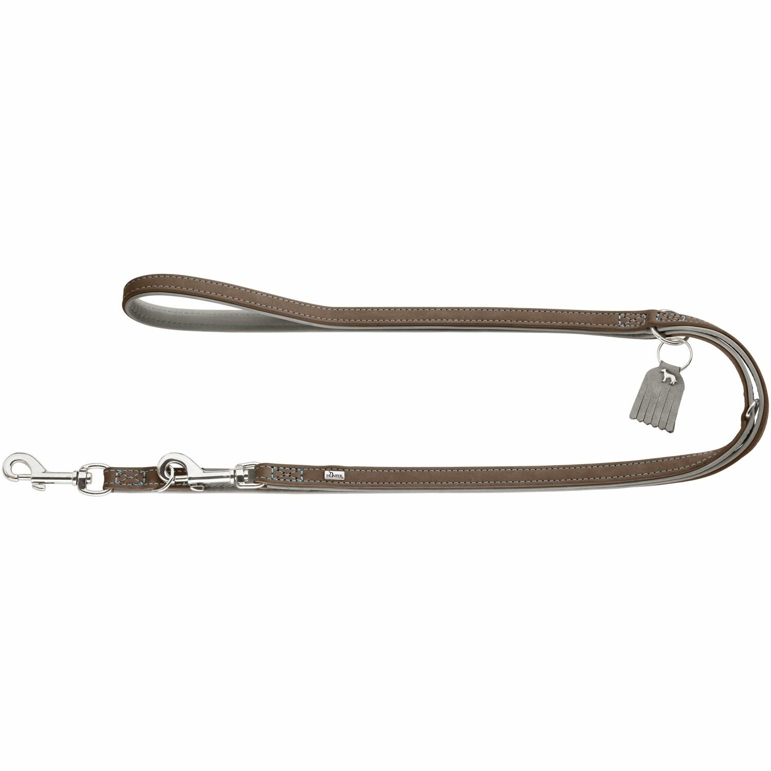 Поводок-перестёжка Hunter Lucca, натуральная кожа, для средних и крупных собак, 2м