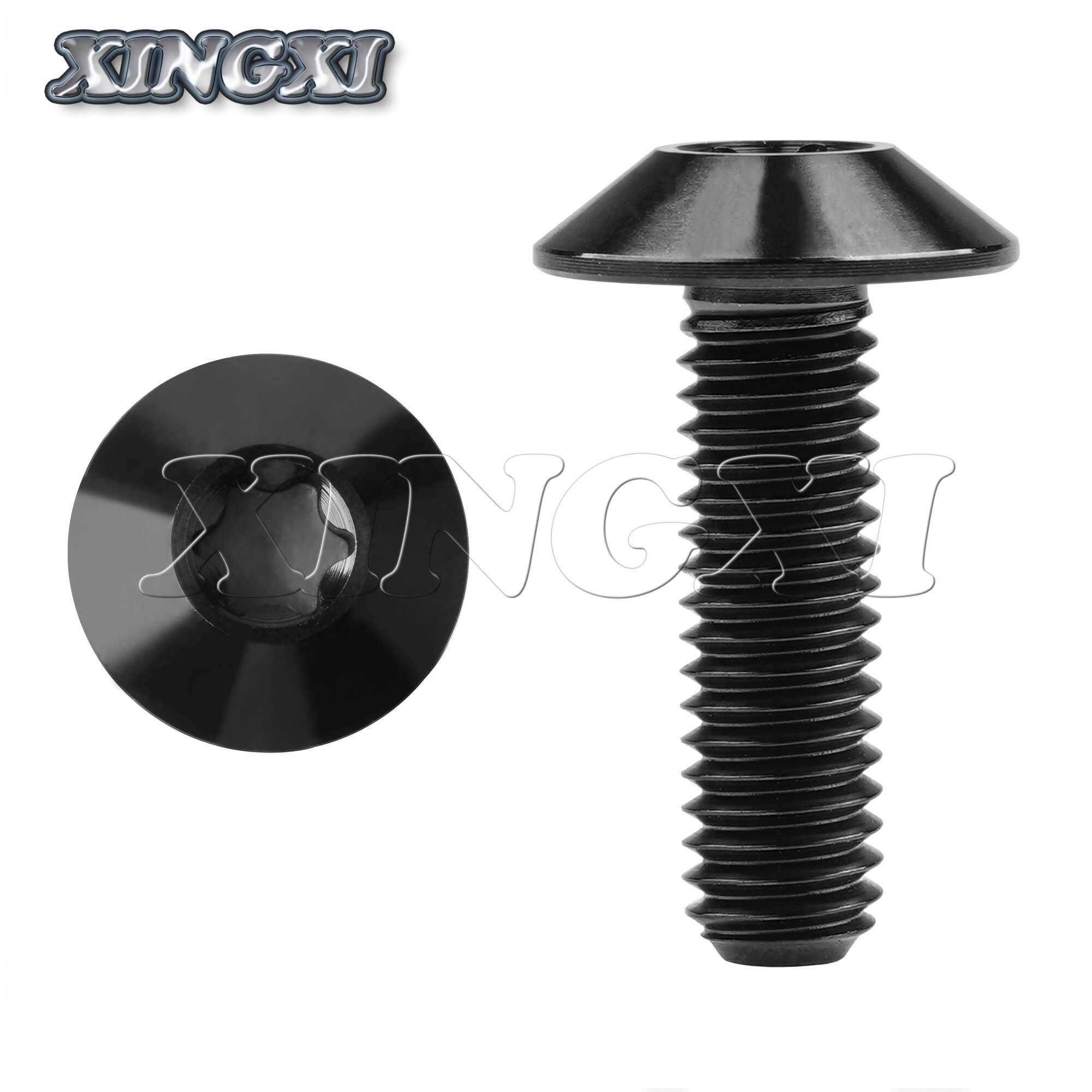 Xingxi титановые болты M4/M5/M6x10 М5 (постельное белье), Черный, Black, 12mm
