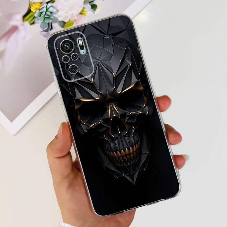 Чехол для Xiaomi Redmi Note 10S, черный, силикон