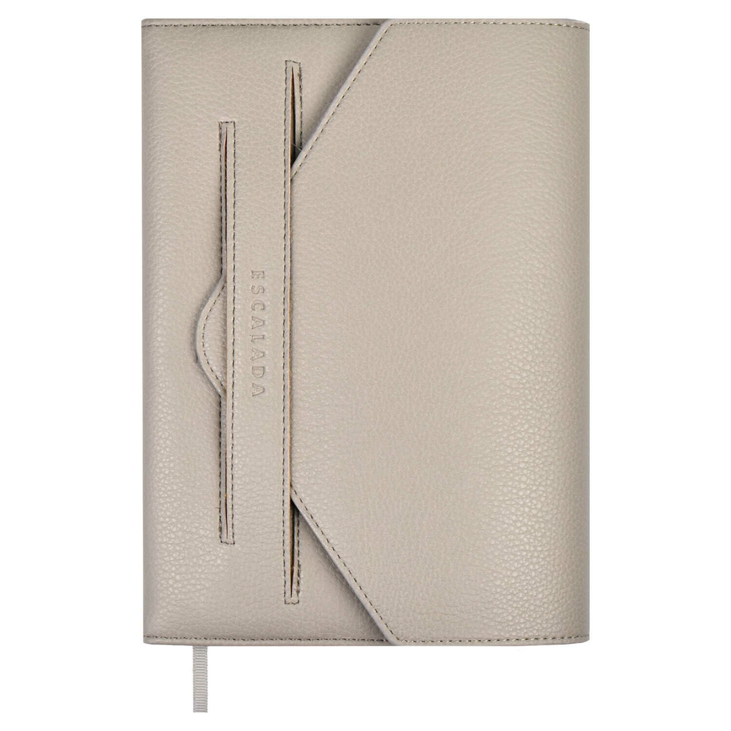 Ежедневник недатированный ESCALADA, формат А5, 160 л, твёрдый переплёт с поролоном, искусственная кожа "Наппа экстра" серый
