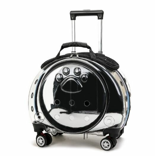 Сумка переноска для кошек и собак мелких пород TYHJ 42 см х 28 см х 32 см разборная до 12 кг/Чемодан рюкзак для переноски / ХИТ2024 , Черный