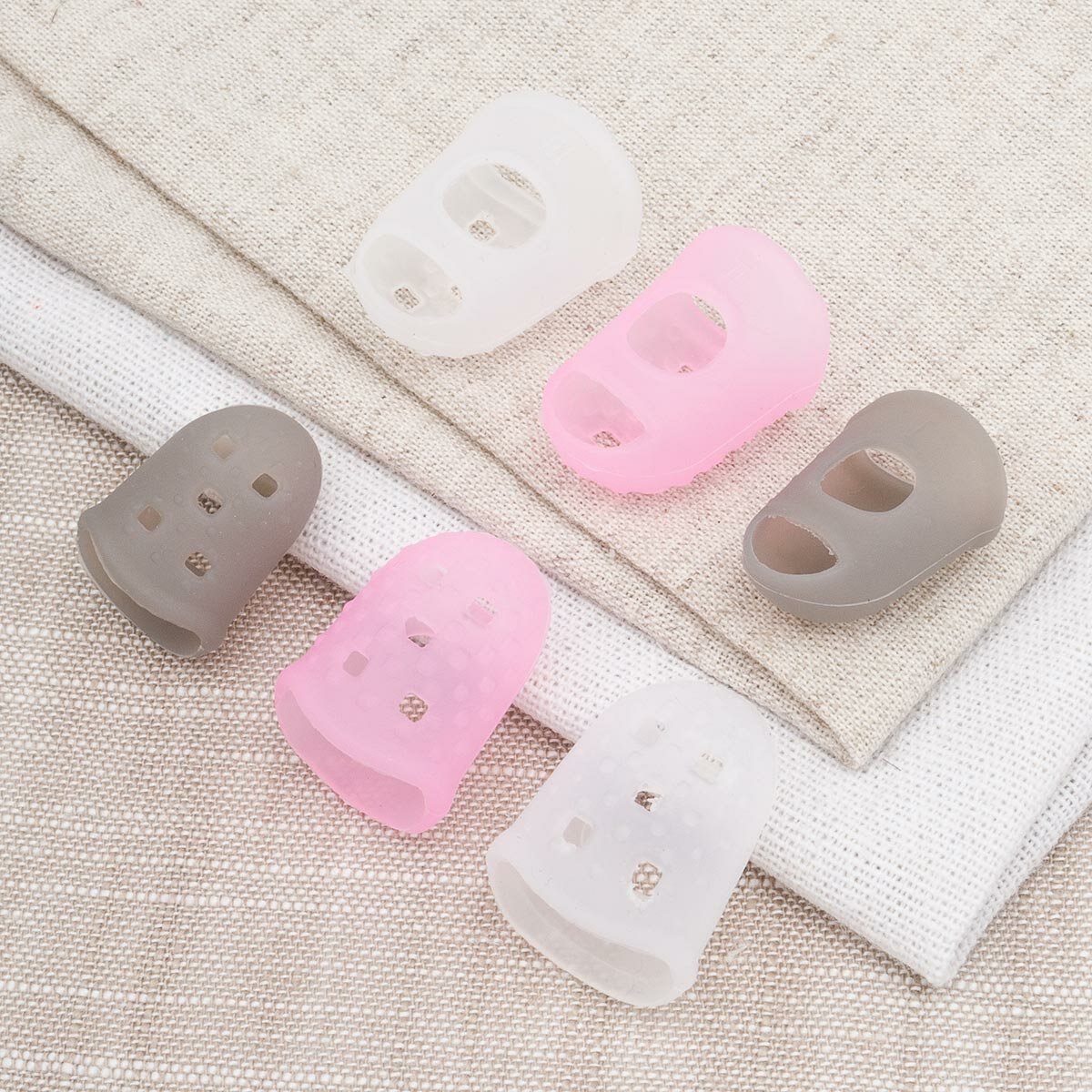 Наперсток силиконовый для игл (грейфер), набор 6 шт, Hobby&Pro