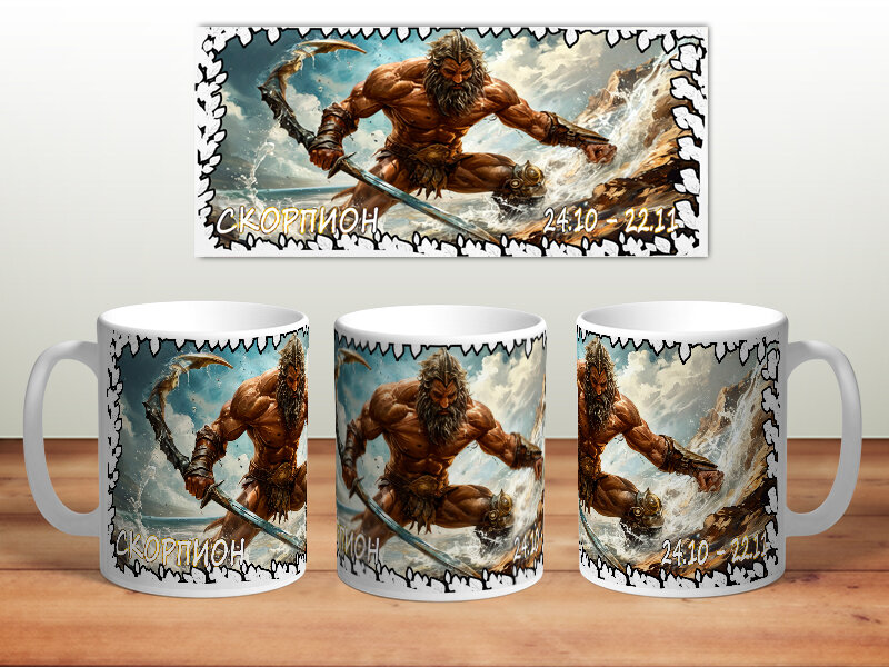 Кружка "Скорпион", керамика, 330 мл, подходит для СВЧ, посудомойке