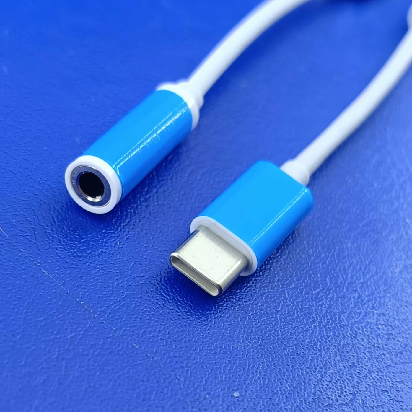 1шт Кабель USB Type C в Audio 3,5mm мама 10cm белый (арт.79036)