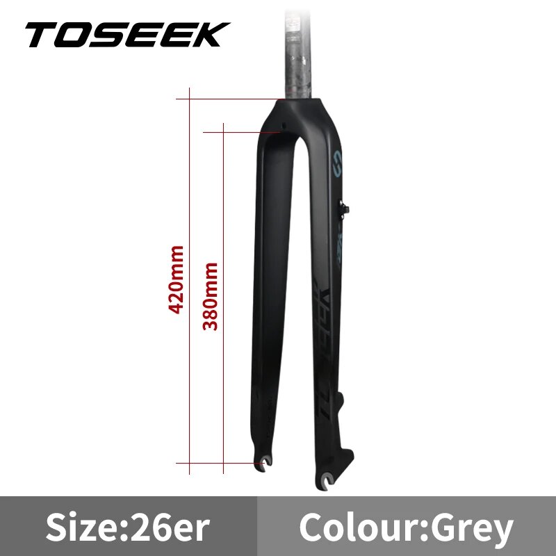 Вилка TOSEEK TFK-SL карбоновая 26er, Серый