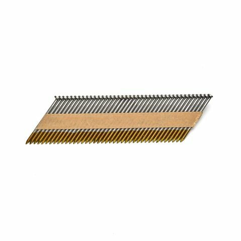 Реечные гвозди с кольцевой накаткой без защитного слоя по дереву на бумажной кассете тип D34 2,87х50 RIBrt упаковка 3000 шт.