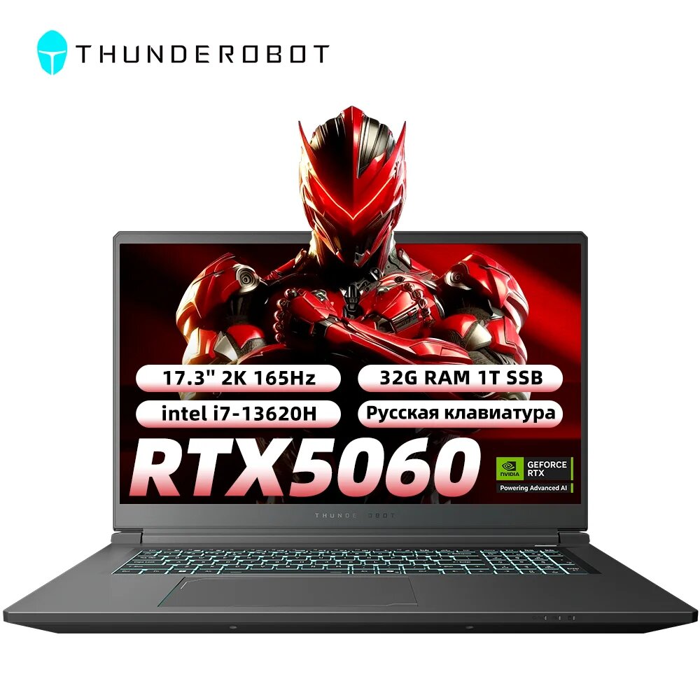 Игровой ноутбук THUNDEROBOT 911X, 17.3", 32ГБ/1ТБ, i7-13620H, RTX 5060, Windows