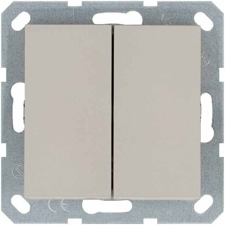 Выключатель 2-кл. 10А IP20 механизм тауп Jasmart G3023T