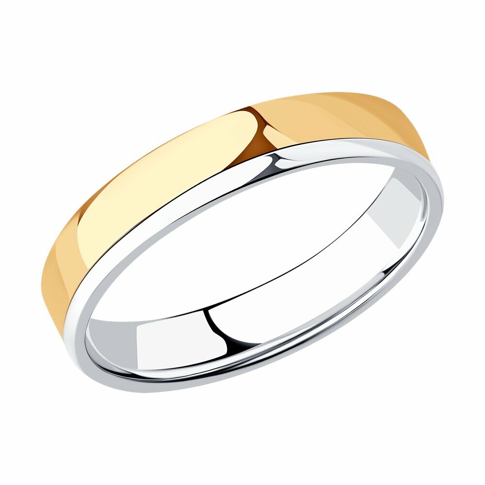 Кольцо Diamant, комбинированное золото, 585 проба