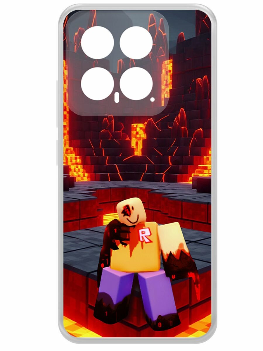 Чехол-накладка Krutoff Clear Case Roblox-Форсакен Джон Доу (Forsaken John Doe) для Xiaomi 14