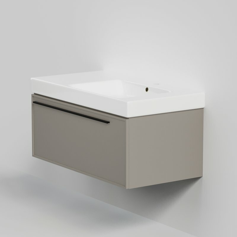 Тумба с раковиной La Fenice Elba 90 подвесная, cappuccino, раковина Cubo 90 R