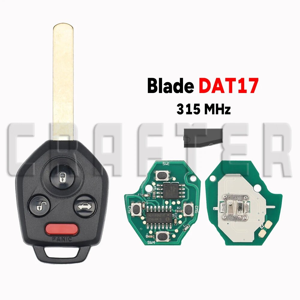 Ключ Crafters CWTWB1U811 315 МГц ID 4D60/62/82G лезвие TOY43R/DAT17/NSN14 дистанционный ключ для Subaru Outback Legacy Forester Impreza DAT17, CHIP 4D 60